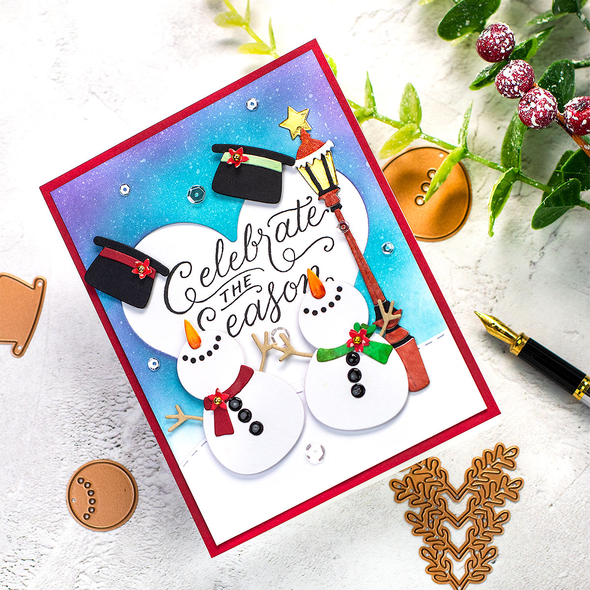 Spellbinders Card Kit November 2020 Die-Cut Lamppost Xmas Tags - Bibi ...
