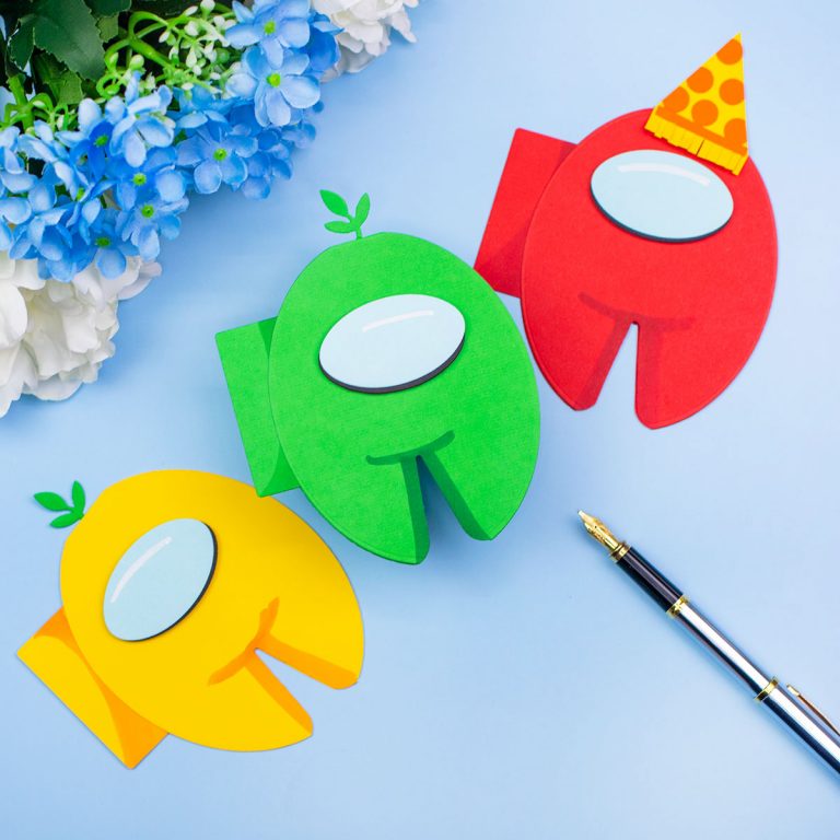 Among Us DIY Cards Crafts for Kids - Bibi Cameron