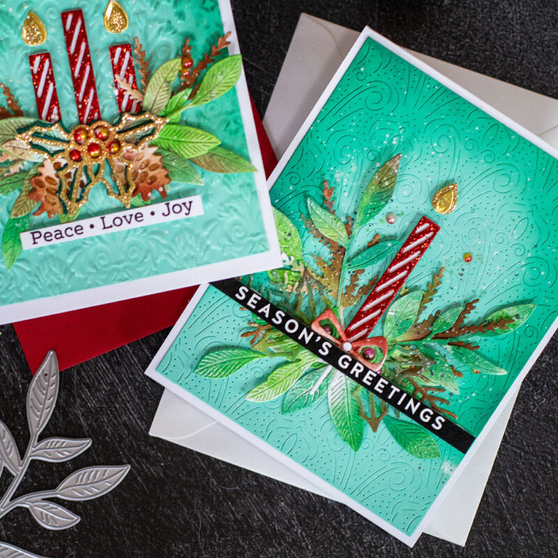 SSS Diecember Blog Hop Christmas Candle Cards - Bibi Cameron