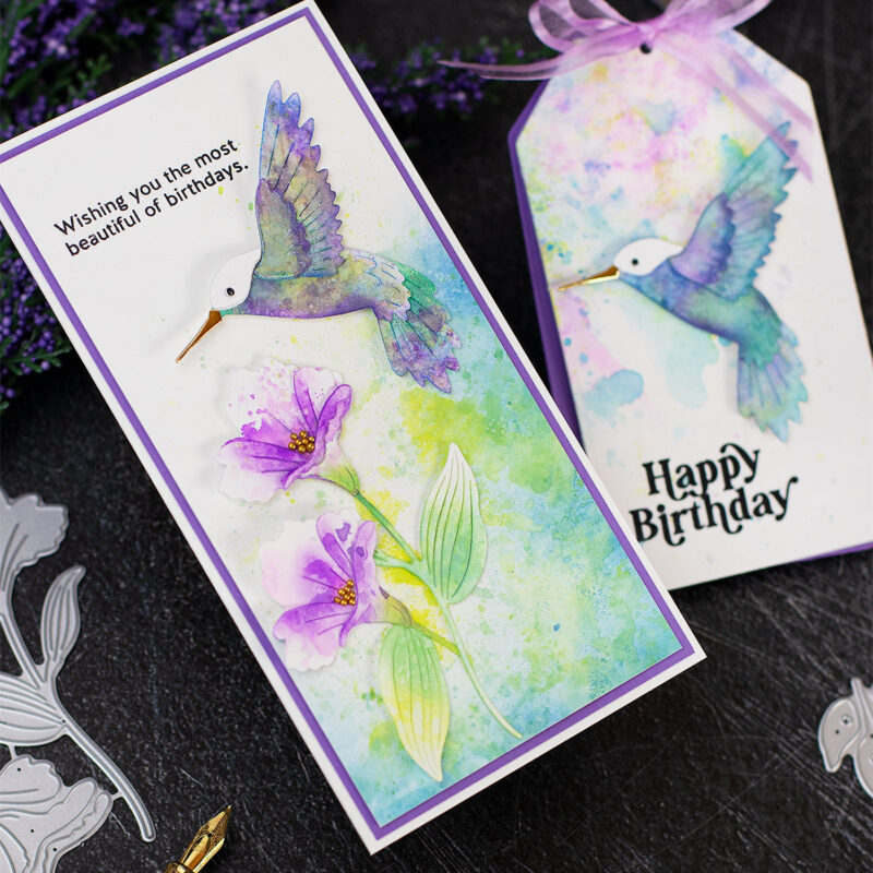 Easy Distress Ink Technique + SSS Layered Hummingbird - Bibi Cameron