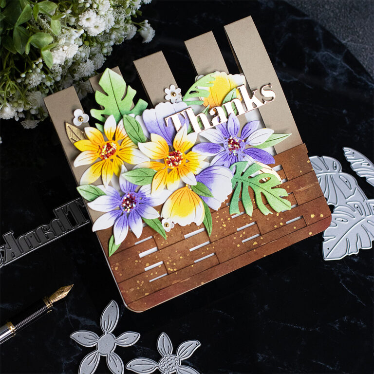 Split Card Design #5 - The Basket Woven Paper - Bibi Cameron