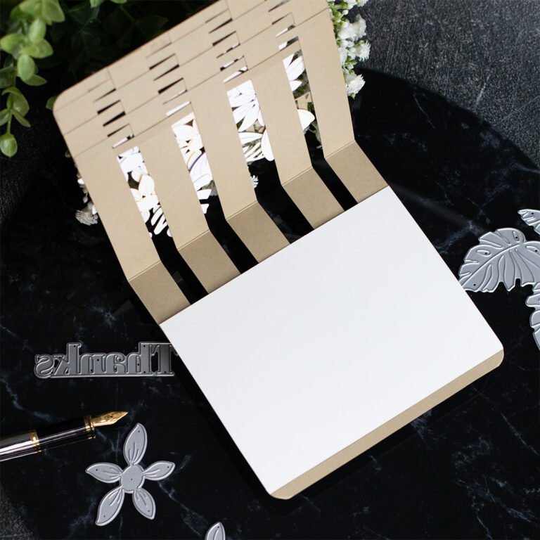 Split Card Design #5 - The Basket Woven Paper - Bibi Cameron